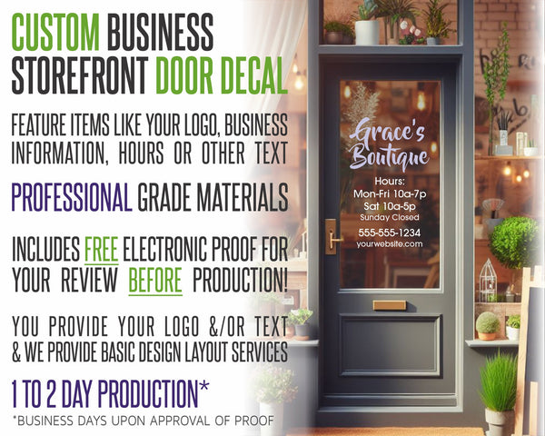 Custom Store & Business Window Decal – Carbon Graphic Design